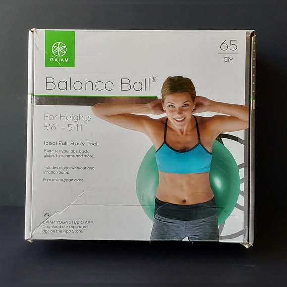 GAIAM | Other | Gaiam Green Balance Ball 255 Dia | Poshmark